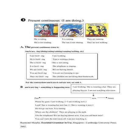 Present Continuous Tense | PDF