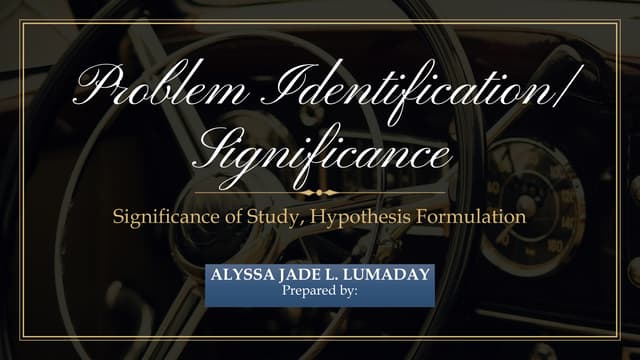 Rationale justification significance of study | PPTX