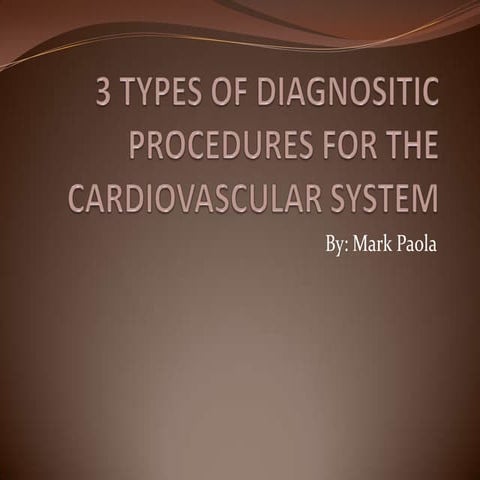 3 procedures regarding the cardiovascular system chapter 5 | PPTX