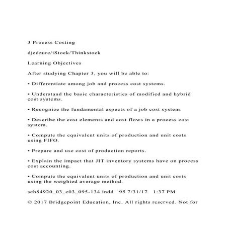 3 Process CostingdjedzureiStockThinkstockLearning Ob.docx