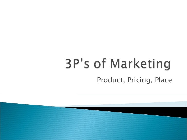 3P's of Marketing