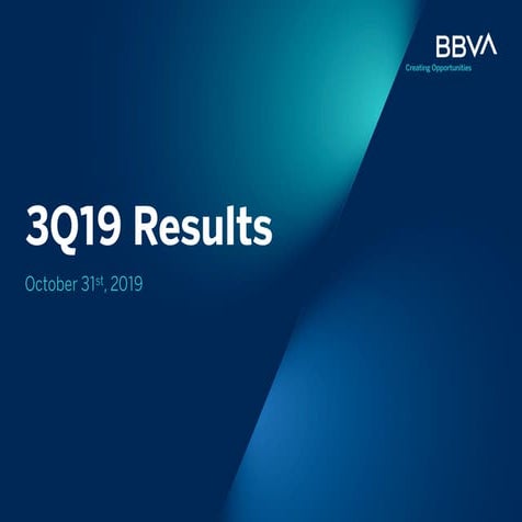 BBVA Results presentation 2019 | PDF