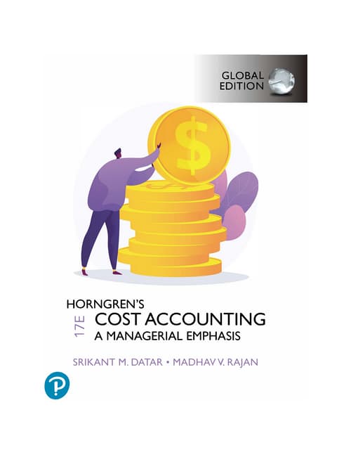 Solution Manual Horngren's Cost Accounting 17th Global Edition by Datar ...