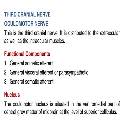 3rd, 4th and 6th cranial nerve | PPTX
