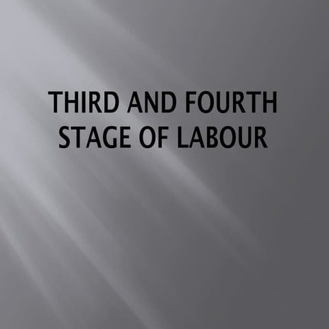 Physiological changes during third stage of labor | PPTX