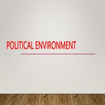 Political environment | PPT