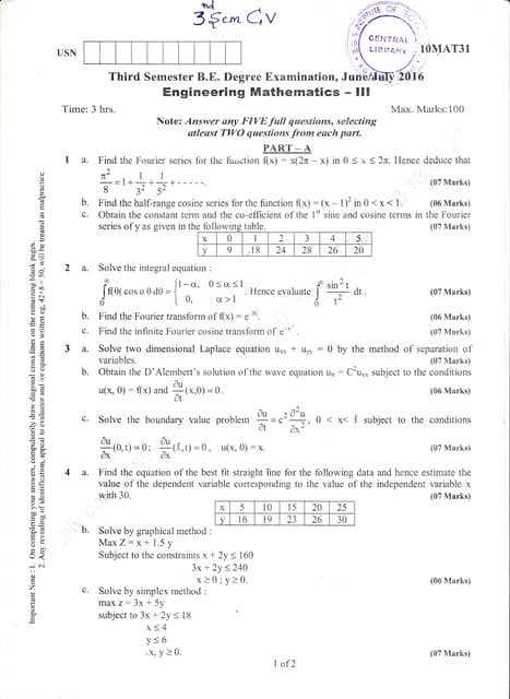 Engineering Mathematics 2 questions & answers | PDF