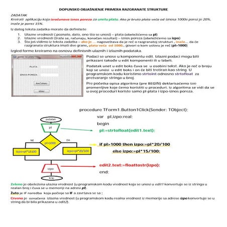 3R Programiranje: Zadaci - Razgranata struktura 01 - Rešenje 12 | PDF