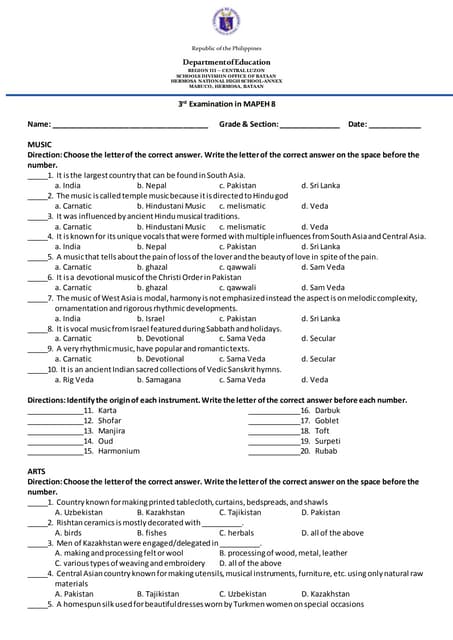 Review test in science | PDF