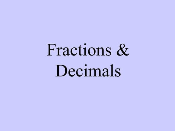 4th grade mathematics: fractions | PPTX