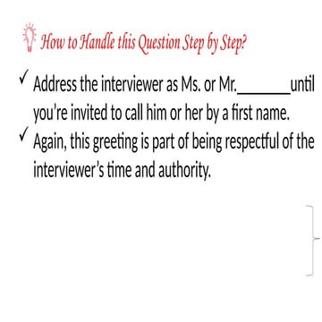 3rd Impression For Interview Applications Pptx