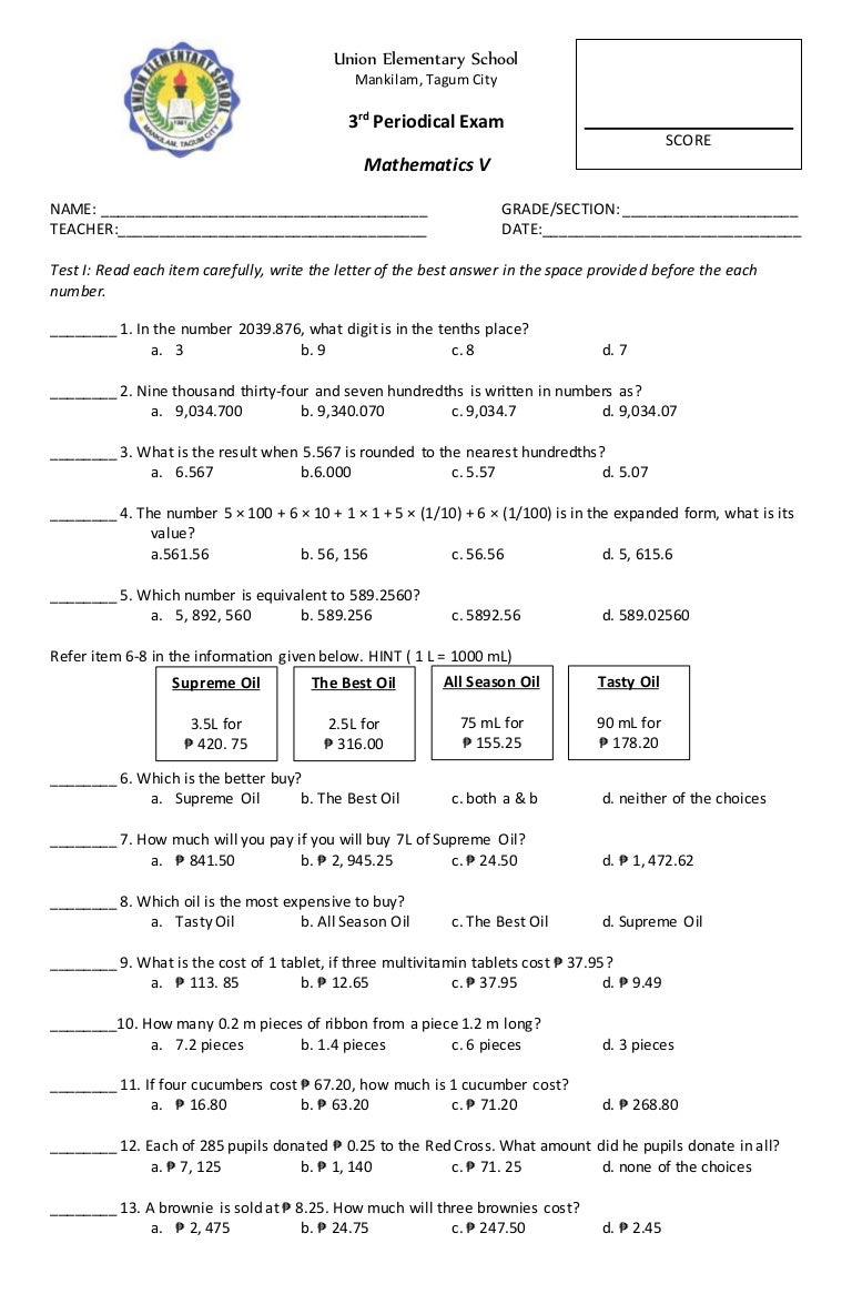 3rd Periodical Math V 3rd-periodical-math-v