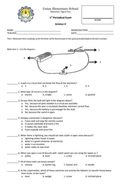 Table of specifications unit test & perf task | DOC
