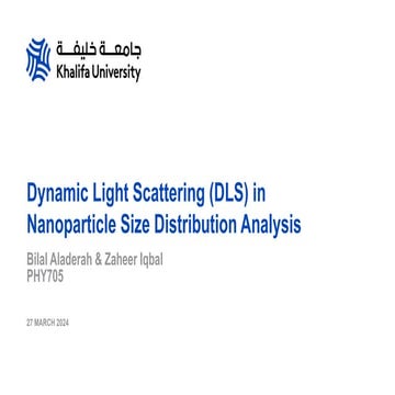 Dynamic Light Scattering | PPTX