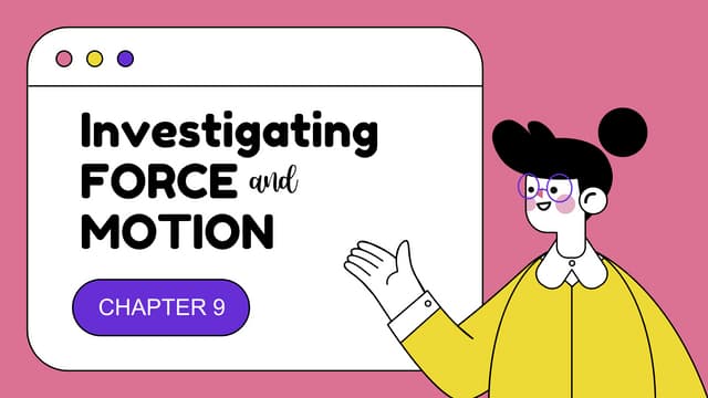 Investigating Force And Motion Pdf