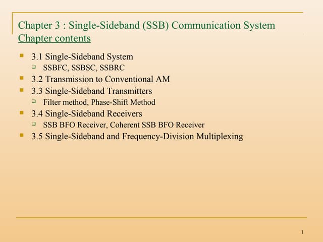 SSBSC Single Side Band - Suppressed Carrier Compressed | PDF