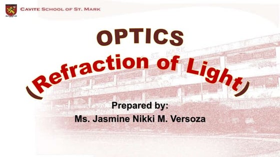 Refraction of Light | PPT