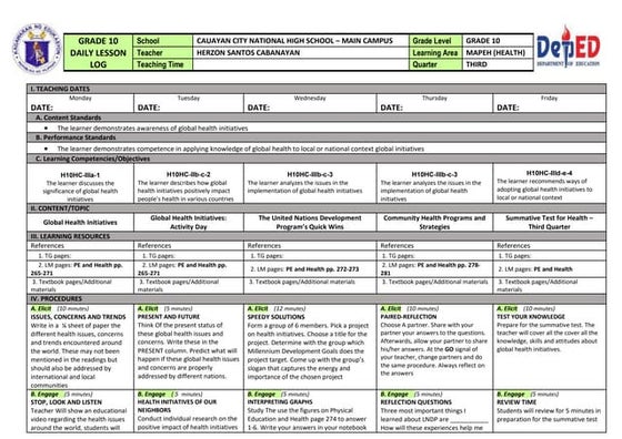 3rd Quarter Grade 10 PE DLL Week 2.docx
