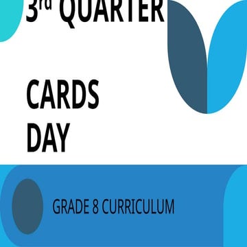 third quarter cards day for grade 8 curriculum.pptx | Educational ...