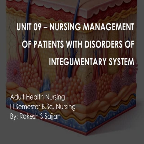 Adult Health Nursing – I | Unit IX: Nursing Management of Patients with ...