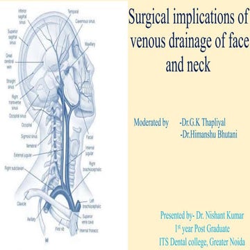 Surgical implications of venous drainage of face and neck | PPTX