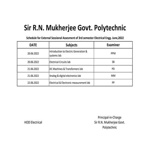 3rd Sem Routine External Ee Pdf