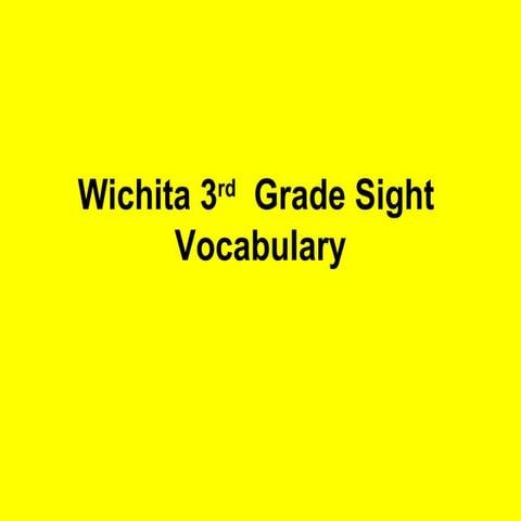 3rd Sight Words Pp | PPT