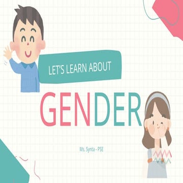 Learn About Gender For Primary Students. | PPTX