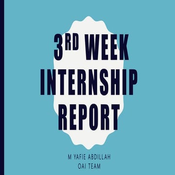 3rd week internship report | PPTX