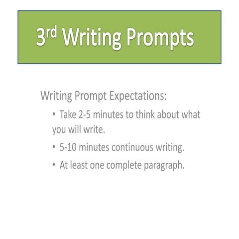 3rd writing prompts | PPTX