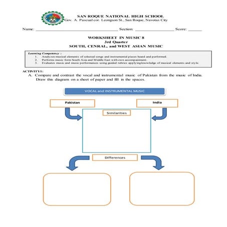 3rd ws#1 music 8 | DOCX