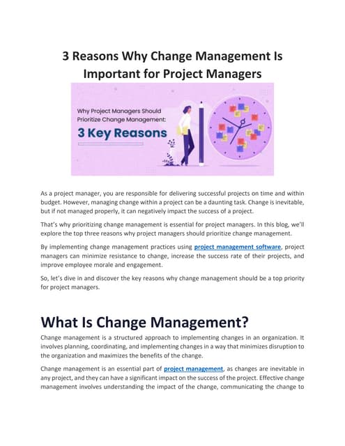 Change management in Project management d | PPT