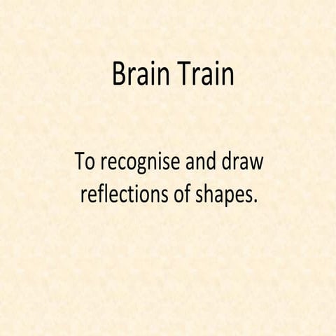 (3) recognise and draw reflections of shapes | PPT