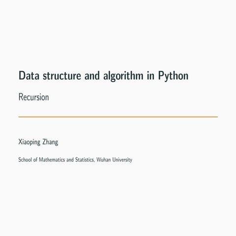Data Structure Algorithm Recursion Book Slides Pdf
