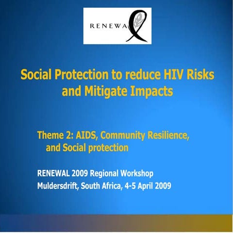 Social Protection to reduce HIV Risks and Mitigate Impacts | PPT