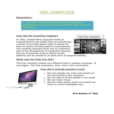 3r eso project | PDF