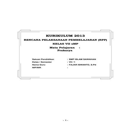 [3] rpp prakarya | PDF