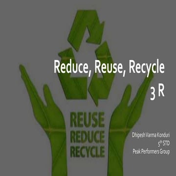 3 Rs Environmental biology | PPT