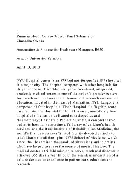 3Running Head Course Project Final SubmissionChanasha Owens.docx 3Running Head Course Project Final SubmissionChanasha Owens.docx