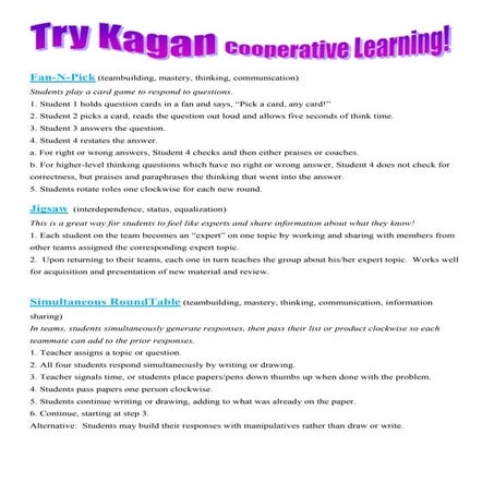 3 samples of Kagan's | DOCX
