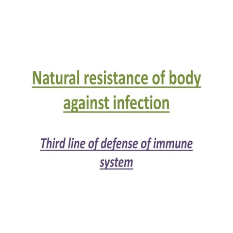 functioning of immune cells to provide protection of body against ...