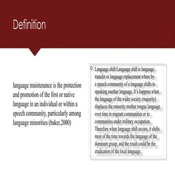 Language shift in different communities | PPTX