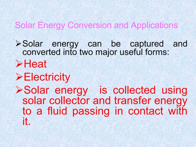 Solar energy collectors | PPTX