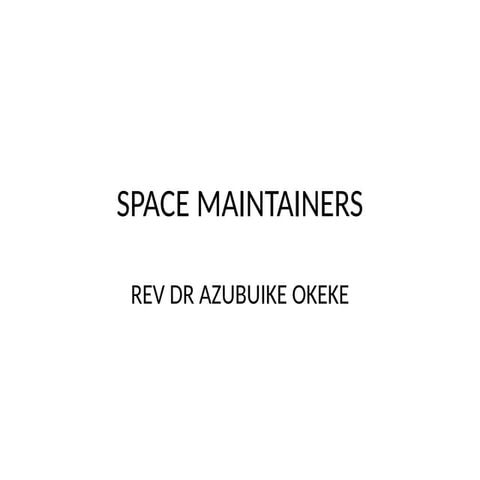 Band and loop space maintainer | PPTX