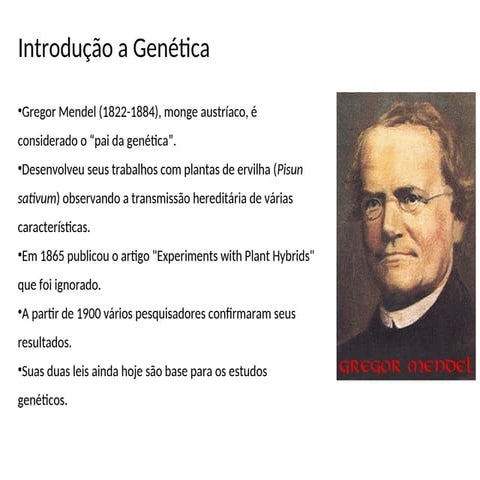 Lei de Mendel- historia-conteudo-explicacao | PPT