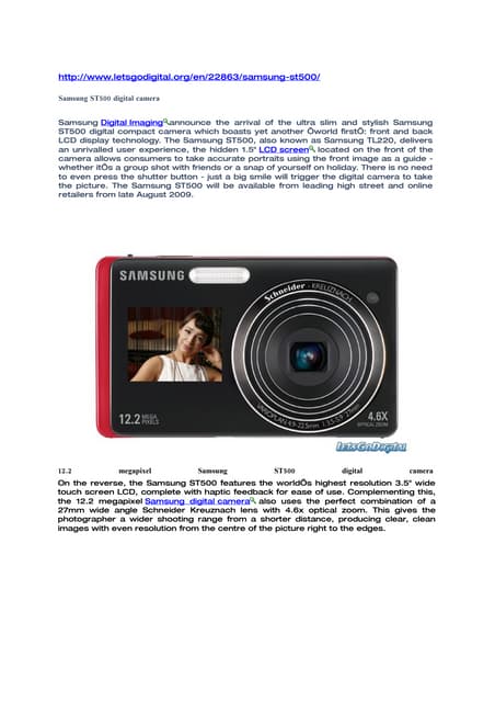 Samsung ST45 camera | PDF