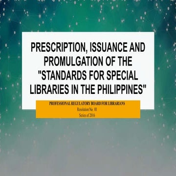 Minimum standards for philippine public libraries | PPTX