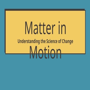 Physical and chemical changes of matter | PPTX