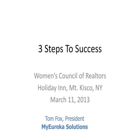 3 steps to success | PPT