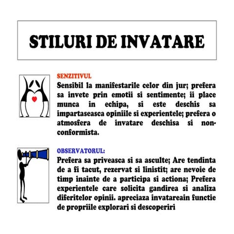 3 stiluri de invatare | PPT